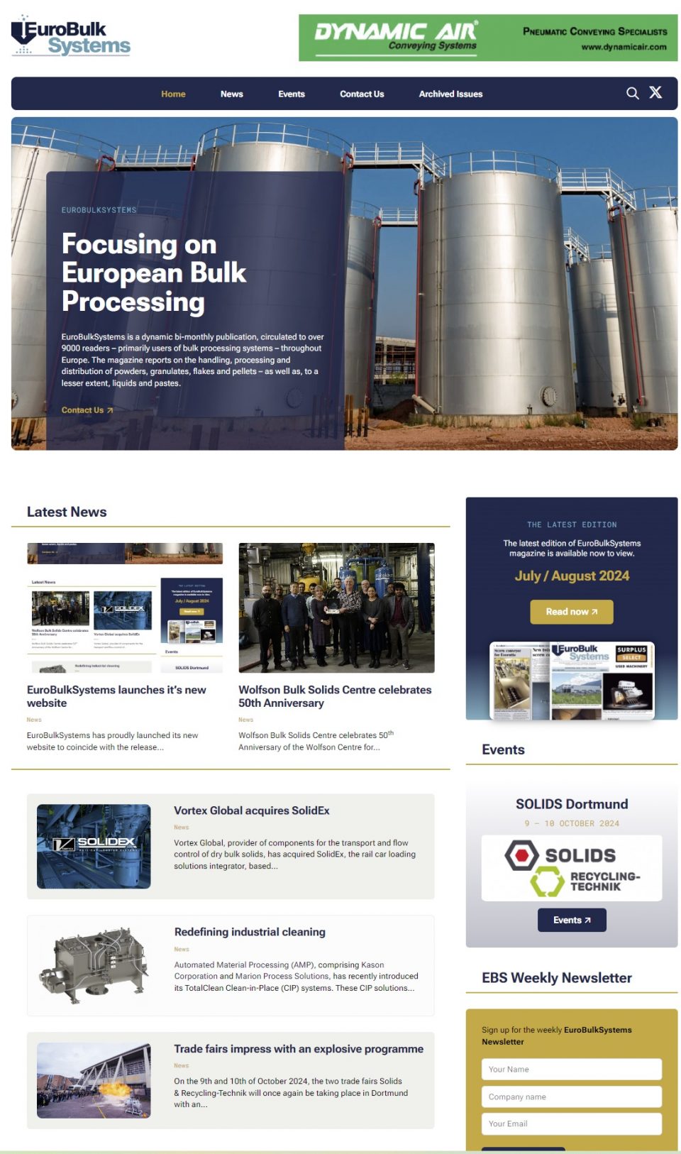 EuroBulkSystems launches new website – EuroBulk Systems